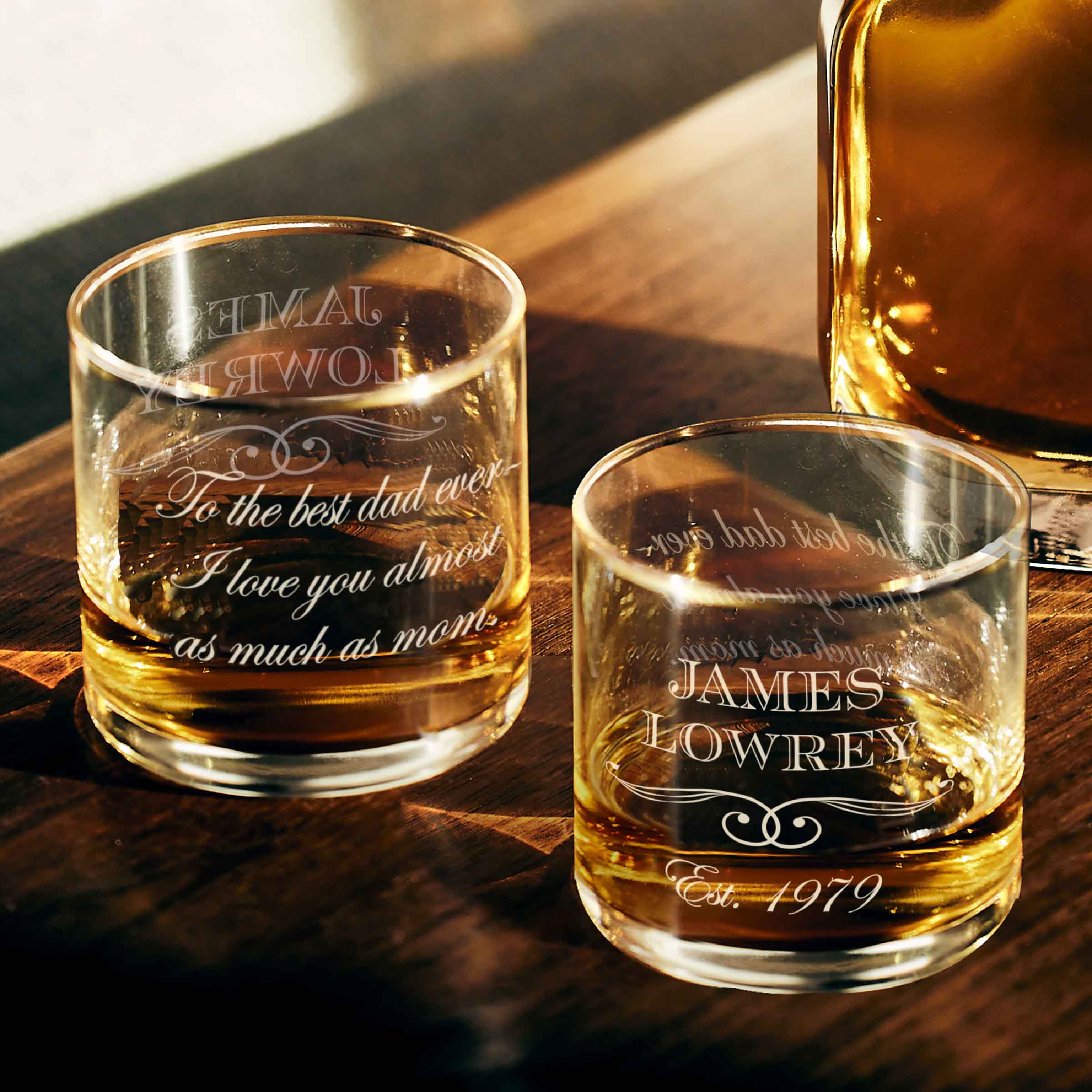 Customizable Glassware "For Dad" Personalized Gift – Rec Etch
