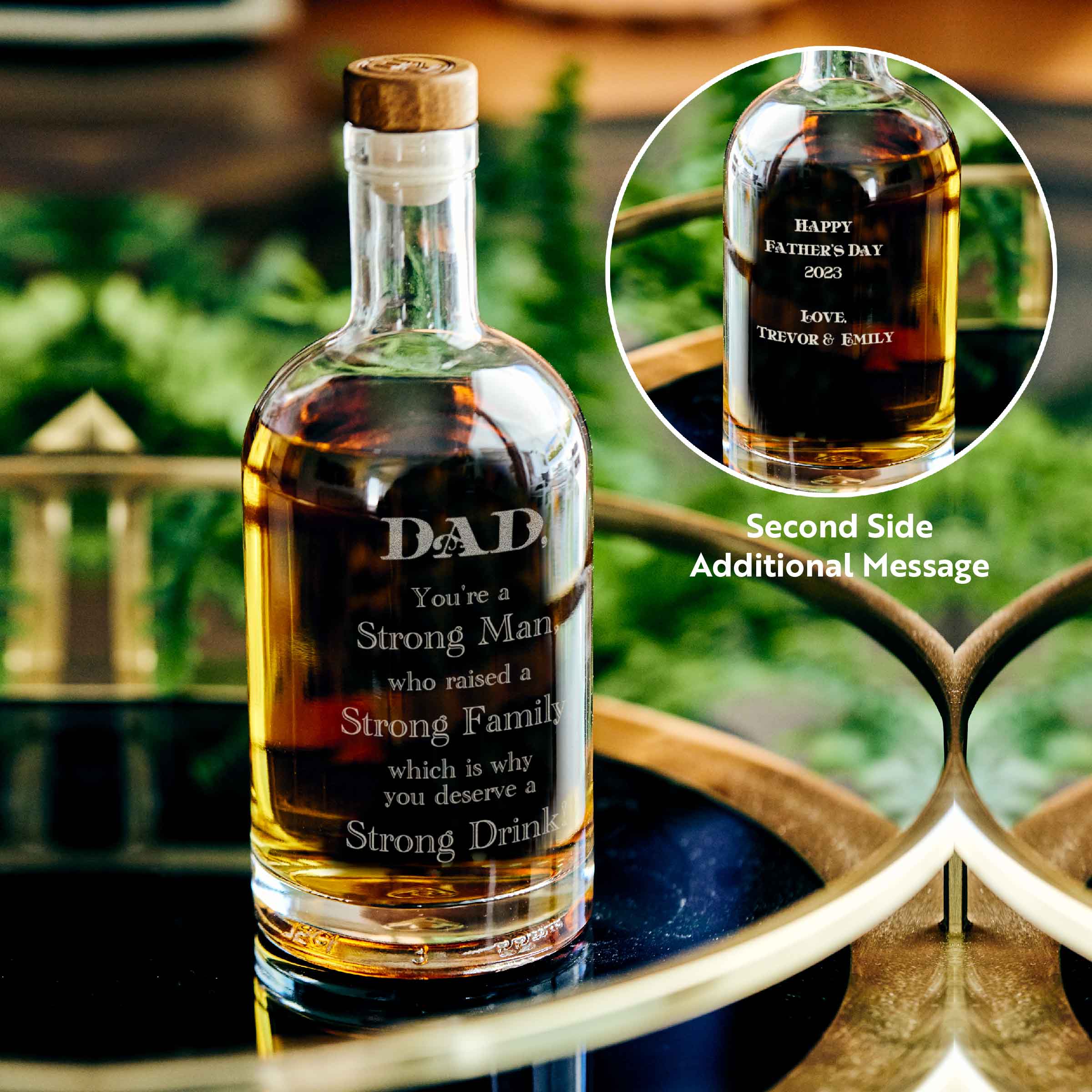 "Strong Man" Decanter Gift for Dad – Rec Etch